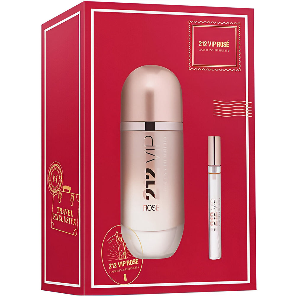 Carolina Herrera 212 VIP Rose EDP Travel Gift Set | My Perfume Shop Qatar
